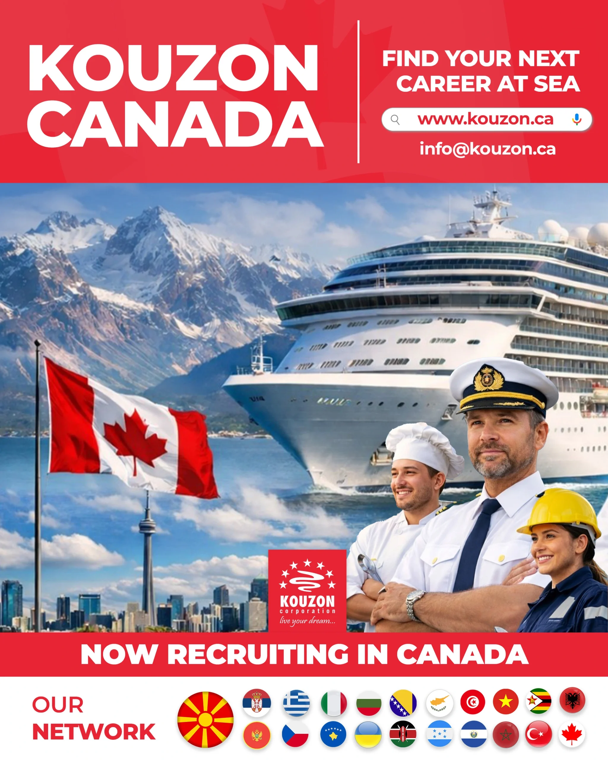 Kouzon Corporation Expands to Canada Kouzon Cruise Ship Jobs